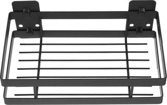 BESPORTBLE Badezimmer Wandregal ohne Bohren Schwarzes Wand Organizer Aufbewahrungsregal aus Eisen 20cm Hohles Duschregal mit Abtropffl&auml;che f&uuml;r Shampoo und Handt&uuml;