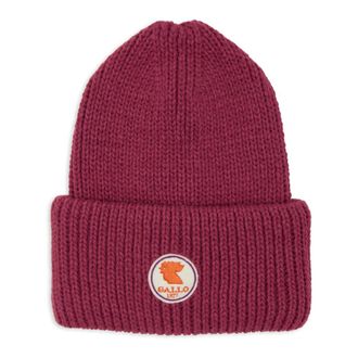 Gallo Gallo, unisex, Accessoires, Rose, Taille: ONE Size Bonnet unisexe fuchsia uni à côtes avec revers