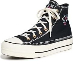 Converse Chaussures Chuck Taylor All Star Platform Lift Crafted Stitching Code A08731C, Noir dor&eacute;., 38 EU