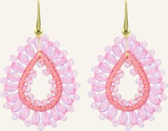 Lott. Gioielli Lott.Gioielli Ohrh&auml;nger Robin Drop Crystal Small Bubble Pink By Glambou gold