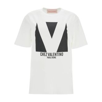 Valentino Garavani Chez Valentino T-Shirt - - Tops - Damen - Wei&szlig; - XS