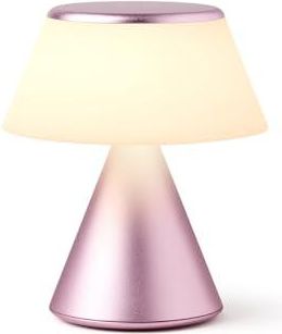 Lexon Lampe de chevet tactile LUMA S, veilleuse sans fil avec variateur dintensit&eacute; et synchronisation multi lampes, 9 couleurs LED, Rechargeable, Aluminium 