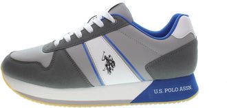 U.S.Polo Association Turnschuhe BALBIL002MDYH1 aus polyurethan, grau-wei&szlig;-elektrisches Blau (44)