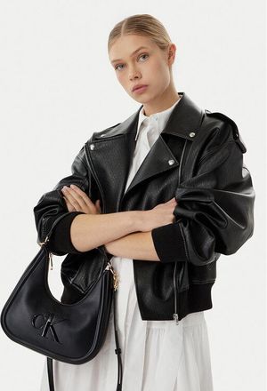 Calvin Klein Handtasche Bold Ck Small Crescent LV04F3561G Schwarz