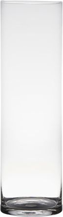 Cristalica Transparente Home-Basics Zylinderform Vase/Vasen aus Glas 50 x 15 cm - Blumen/Zweige/Blumenstr&auml;u&szlig;e Vase f&uuml;r den Innenbereich