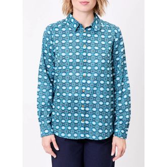 La Fianc&eacute;e Du M&eacute;kong Chemise imprim&eacute;e droite voile de coton bio FEBINY