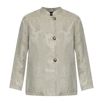 Emporio Armani Femme, Blouses et Chemises, Gris, Taille: 38 FR Chemise &agrave; manches longues