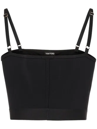 Tom Ford Womens Crop Top Black Modal
