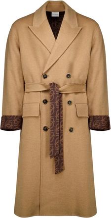 Dr&ocirc;le de Monsieur Double-Faced Coat Monogram - - Coats - Herren - Beige - XS