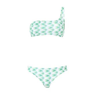 Missoni Femme, Maillots de bain, Vert, Taille: 36 FR Bikini asym&eacute;trique &agrave; une &eacute;paule en viscose lam&eacute;e