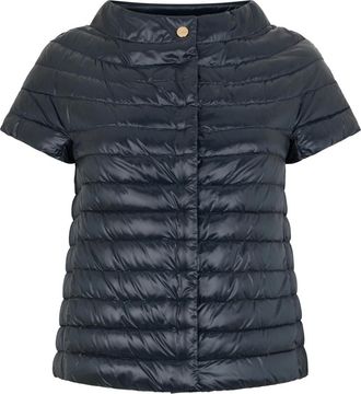 Herno Femme, Vestes, Bleu, Taille: 38 FR Veste L&eacute;g&egrave;re Matelass&eacute;e &agrave; Manches Courtes