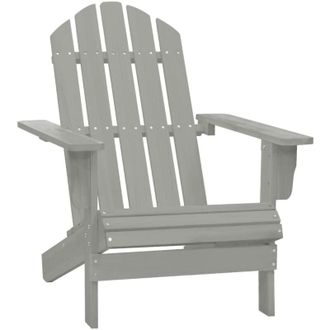 vidaXL Vidaxl - Gartenstuhl Holz Grau Grau