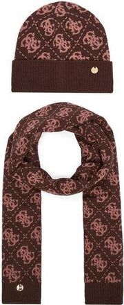 Guess Set Schal und M&uuml;tze GFBOX WP6401 Braun