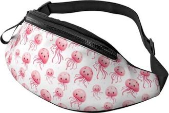 Generic Joli Imprim&eacute; M&eacute;duse Roses Sac Banane L&eacute;ger Sac &Agrave; Bandouli&egrave;re R&eacute;glable Fanny Pack Pour Festival Course &Agrave; Pied Voyages 14X35Cm