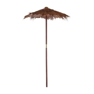 Paris Prix Paris Prix - Parasol en Bois Cocotier 150cm Marron
