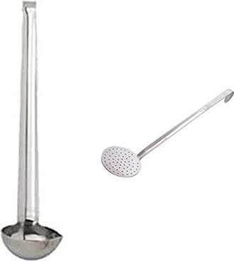 De Buyer 3021.66 -louche INOX Monobloc Standard a Bec &oslash;06 & 3150.08 -ecumoire INOX Extra-Forte &oslash; 08 cm