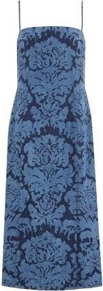 Alexander McQueen Robe crayon midi en denim