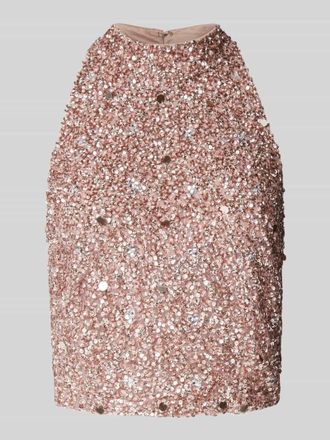 Lace & Beads Top mit Paillettenbesatz