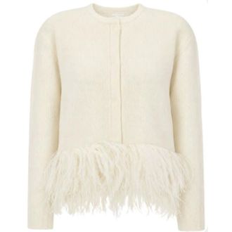Fabiana Filippi Cardigan Feather Crew - Femme - Pulls - Beige - Taille: 38 FR