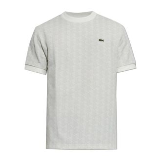 Lacoste Monogram T-Shirt - - Tops - Herren - Grau - XL