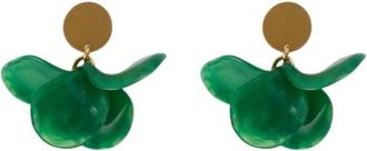 Malababa Femme, Accessoires, Vert, Taille: ONE Size Petal Motif Earrings