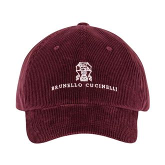 Brunello Cucinelli Baseballkappe mit Logo - - Accessories - Herren - Rot - M