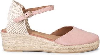 miMaO Espadrilles &agrave; Petit Talon en Cuir Nude EU 40