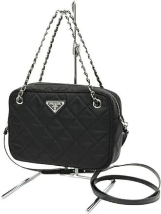 Prada Sac bandouli&egrave;re Pre-owned en nylon - Femme - Pre-owned - Noir - Taille: ONE Size