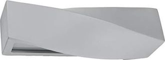 Sollux Lighting Sollux Applique SIGMA Wave Lampe C&eacute;ramique &Eacute;clairage Mural Ampoule LED G&eacute;om&eacute;trique Minimaliste Installation Facile Couleur Gris 42x12x14cm