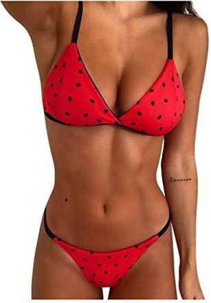 Generic Maillot De Bain 2 Pieces Femme Gainant Et Amincissant Pièce Bikini Sexy Print Set Haut brésilien Deux Maillots de Bain Coupe Bikini Swimwears Tankinis
