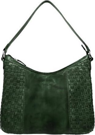 Zerimar Sac bandouli&egrave;re en cuir v&eacute;ritable, confectionn&eacute; &agrave; la main, con&ccedil;u pour les femmes au quotidien, olive, 26 x 30 x 7 cm