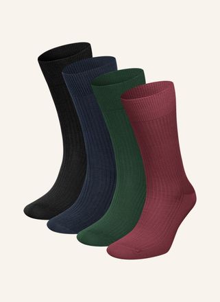 DillySocks Dillysocks 4er-Pack Socken Premium Ribbed Collection schwarz