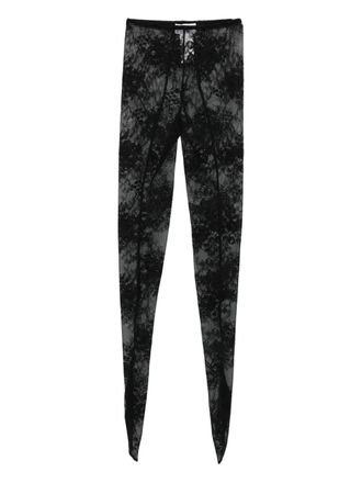 Giuseppe Di Morabito pantalon skinny &agrave; d&eacute;tails de la&ccedil;age - Noir