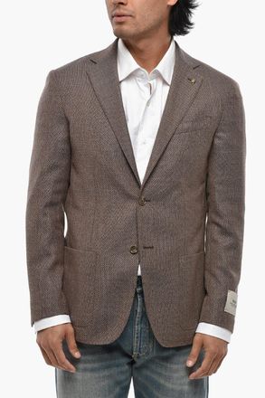 Corneliani CC COLLECTION Blazer aus Schurwolle mit aufgesetzten Taschen Corneliani