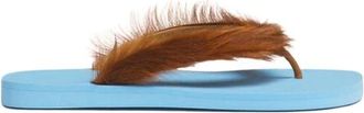 Marni Femme, Chaussures, Bleu, Taille: 40 EU Ponyhair Flip-Flop
