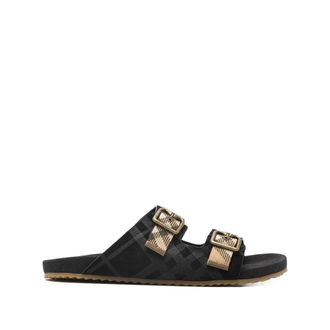 Burberry Urchin Check Suede Flat Sandals