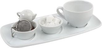 Holst Porzellan FD 131 CLT 5-TLG. Porzellan Tee-Melange Classico Weiß 29 x 14 x 4 cm 1 Set