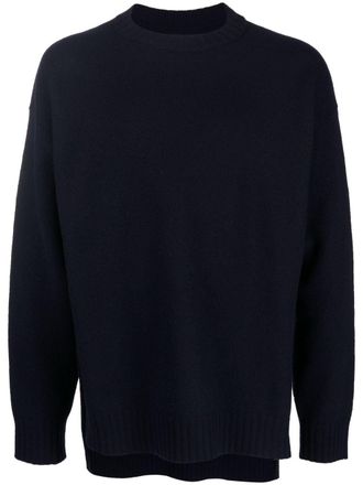 Jil Sander Pullover mit tiefen Schultern - Blau