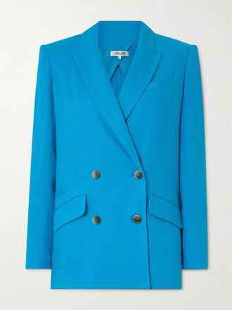 Diane Von F&uuml;rstenberg Blazer &Agrave; Double Boutonnage En Gaze Madison - Bleu