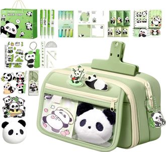 Generic Panda-Briefpapier-Set - niedliche Tier-Schreibutensilien, Schulschreibtisch-Zubeh&ouml;r, vielseitiges B&uuml;ro- und Lernset | Stifte, Bleistifte, Notizb&uuml;cher,