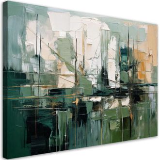 Artgeist Tableau d&eacute;co Vert beige gris 100x70
