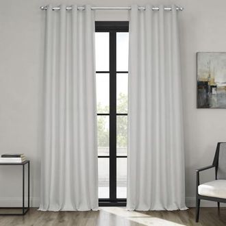 Half Price Drapes HPD BOCH-LN1855-120-GR &Ouml;senvorhang, Blickdicht, Leinen, 50 x 120 cm, Austernfarben