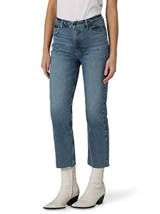 Wrangler Rodeo Crop Jeans Taille Haute et Jambe Droite, ouragan, W46 Femme