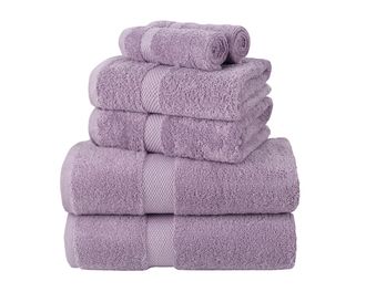 La Maison Handtuch-Set aus 100 % &auml;gyptischer Baumwolle, 600 g/m&sup2;, superweich, Badetuch f&uuml;r den t&auml;glichen Gebrauch (Lavendel), 6-teilig