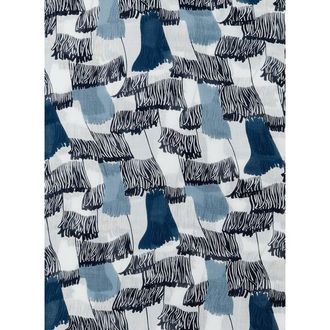 Au Printemps Paris gedruckter Schal - Blau