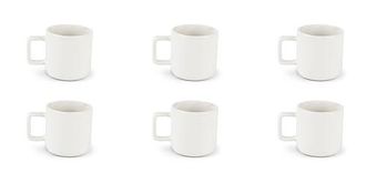 Excelsa Nordic Lot de 6 tasses &agrave; caf&eacute; blanches en c&eacute;ramique Stoneware, capacit&eacute; 80 ml