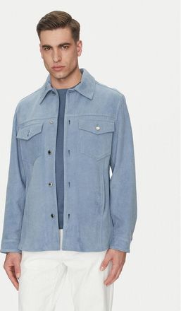 Michael Kors Lederjacke CS5800P4R4 Himmelblau Regular Fit