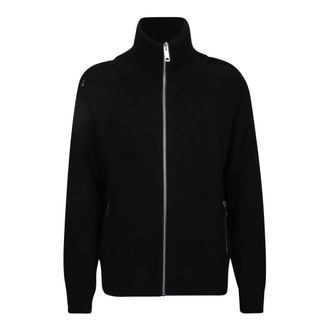 14Bros Strickjacke mit hohem Kragen und Rei&szlig;verschluss - - Knitwear - Herren - Schwarzk - L