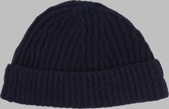 Maison Margiela S62TB0012_M13285487 Ribbed Wool Beanie - Blue