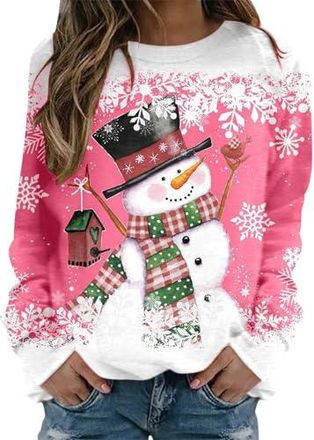 Generic Pull de No&euml;l pour femme - Pull de No&euml;l amusant - Vert - Ugly - Pull de No&euml;l chaud avec motif de No&euml;l d&eacute;contract&eacute; - Pull &agrave; manches longues - Costume de